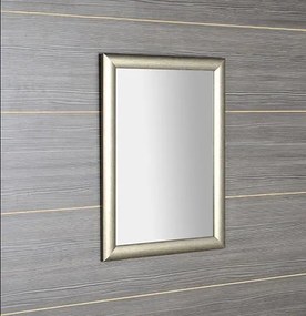 Sapho, ESTA zrcadlo v dřevěném rámu 580x780mm, stříbrná s proužkem, NL395