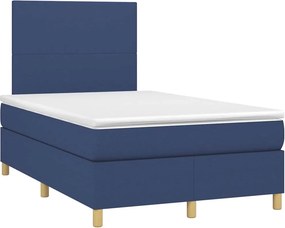 Box spring postel s matrací a LED modrá 120 x 200 cm textil 3135267