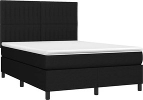 Box spring postel s matrací černá 140x200 cm textil 3141939