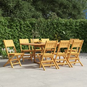 vidaXL Skládací zahradní židle 8 ks 47x61x90 cm masivní teakové dřevo [3155060]