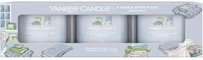 Yankee Candle – sada votivní svíčky ve skle A Calm & Quiet Place (Klidné a tiché místo), 3 x 37 g