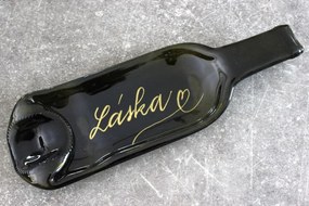 BDK-GLASS Servírovací tác z lehané skleněné láhve 1ks - s vlastním textem