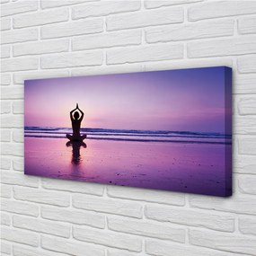Obrazy na plátně Žena moře Yoga 140x70 cm
