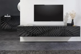 Designový závěsný TV stolek Shayla 200 cm černé mango