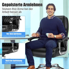 Costway Manažerská židle, ergonomická kancelářská židle, unese až 225 kg, psací