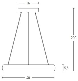 Zambelis 2047 - LED Stmívatelný lustr na lanku LED/30W/230V pr. 40 cm hnědá