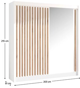 Šatní skříň LADDER 203 Tempo Kondela Černá