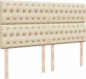 Box spring postel s matrací krémová 180x200 cm textil 3292879