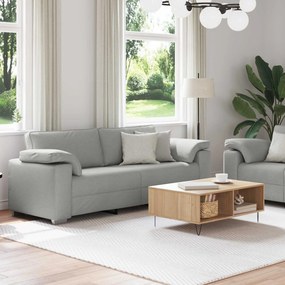 Pohovka 2 ks Oblačno šedá textil 3324748