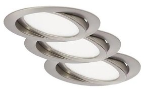 Briloner | Briloner 7116-432 - SADA 3x LED Koupelnové svítidlo FLAT IN LED/9W/230V IP23 | BL1554