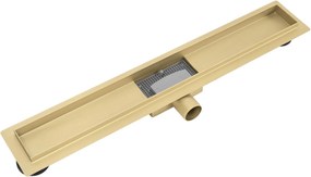 Rea Neox, odtokový žlab 2v1 s možností vložit dlažbu, 90cm, zlatá matná, REA-G4895