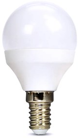 SOLIGHT LED žárovka miniglobe matná P45 6W, E14, 6000K, 510lm