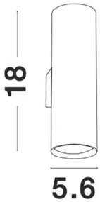 LED nástěnné svítidlo Nosa 56 bílé