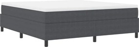 Postel s boxspringem Tmavě šedá a bílá 180 x 200 cm 3337478
