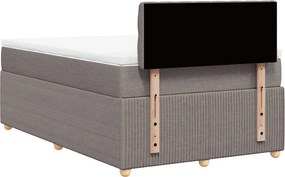 Box spring postel s matrací taupe 120x190 cm textil 3287406