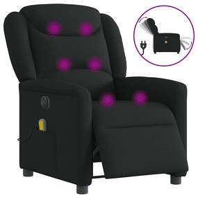 Elektrické masážní polohovací křeslo černé textil 3303186