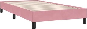 Postel Box Spring bez matrace růžová 80x210 cm samet 3315806