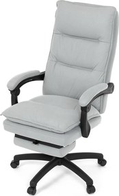 Autronic Kancelářské židle s podnožkou, světle šedá látka, PC mechanismus s aretací KA-Y350 SIL