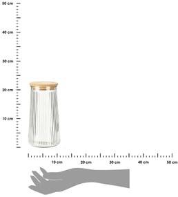 Skleněná nádoba na potraviny Ribbed 1400ml