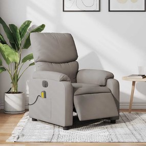 Elektrické masážní polohovací křeslo taupe textil 3204820