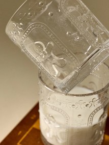 Sinsay - Vánoční sklenice s reliéfním vzorem perníčků 4 pack - clear
