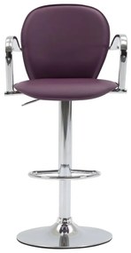 Barové stoličky s područkami 2 ks fialové umělá kůže - Default Title