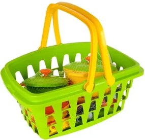 Kuchyňský set nádobí s košíkem 23 ks / Dětská kuchyňská sada / plast /