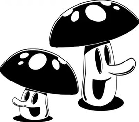 Samolepka Houbičky