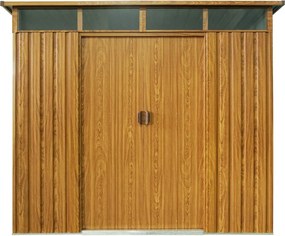 Zahradní domek BestBerg ZDSL-4D / 4,6 m² / 238 x 194 x 202 cm / dekor dřevo/hnědá