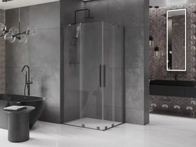 Mexen Velar Duo, sprchový kout s posuvnými dveřmi 100 x 90 cm, 8mm čiré sklo, broušený grafit, 871-100-090-02-95