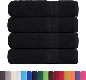 Ručníky FROGN 4 ks černé 100x150 cm 360 g/m² 136957