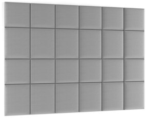 Set 24 čalouněných panelů Quadra 240x180 cm (světlešedá). 1052017