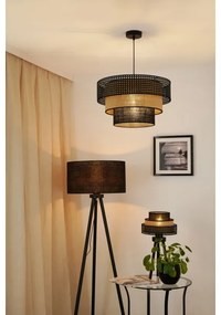 Brilagi - Stolní lampa DAKOTA LUNETA 1xE27/15W/230V černá/ratan