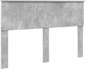 Rám postele s čelo Betonově šedá 140 x 190 cm Kompozitní dřevo 3410898