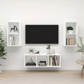 VidaXL TV skříňky 3 ks bílé dřevotříska 3079736