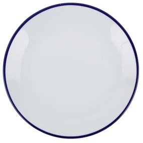 Jídelní sada 24 ks bílá/modrá/porcelán