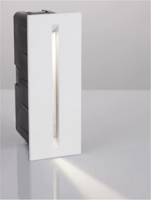 NV 9026120 Venkovní zapuštěné svítidlo do zdi AIZEN bílý hliník a čiré sklo LED 3W 3000K 600mA 100-240V 148st. IP54 - NOVA LUCE