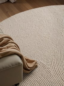 Hanse Home, Kusový koberec Calmio 106220 Natural White kruh, 150x150 (průměr) kruh, bílá, ložnice
