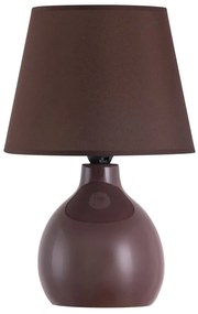 Rabalux INGRID stolní textilní lampička max. 1x40W | E14 | IP20 - hnědá