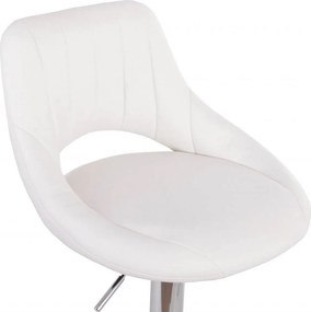 Barová židle G21 Aletra koženková, prošívaná white [60023302]
