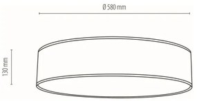 Spot-Light 47915802 - Stropní svítidlo BOHO 4xE27/25W/230V pr. 58 cm bílá