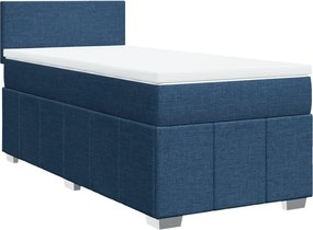 Box spring postel s matrací modrá 90x200 cm textil 3286950