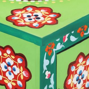 Příborník ručně malovaný vícebarevný 70 x 35 x 60 cm mangovník 321664