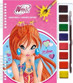 AKIM Omalovánky set s barvami a štětcem WinX Club 2 706175