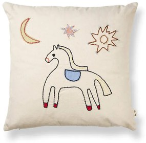 Ferm Living Polštář Naive Horse, off-white