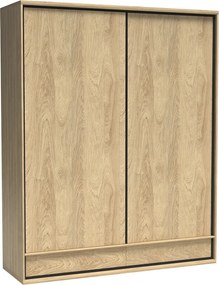 MEDIOLAN | šatní skříň M19 s policemi, zásuvkami a šatními tyčemi | 177,2 cm | natural hikora