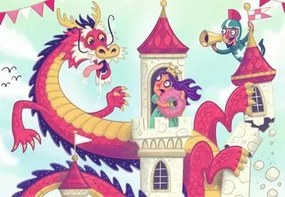 Ravensburger Puzzle  Play Drak na zámku / 2x24 dílků / od 4 let