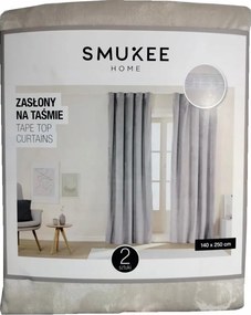 Velurové sametové záclony na pásce Smukee 140x250 béžové 305