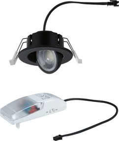 P 92413 LED vestavné svítidlo Zina IP65 5W / 8W 230V stmívatelné 2700 - 4000K černá mat - PAULMANN