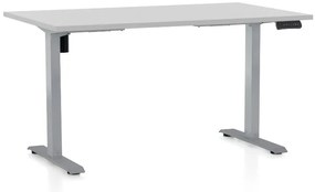 Výškově nastavitelný stůl OfficeTech B, 140 x 80 cm - černá podnož Barva: Dub